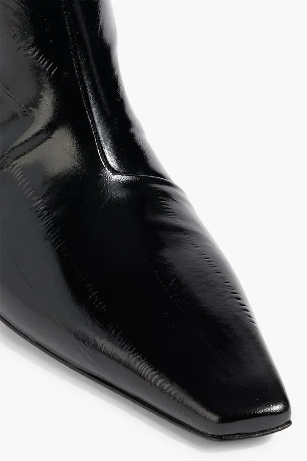 Loulou De Saison Patent Leather Ankle Boots
