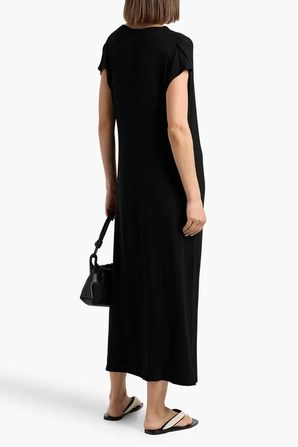 Vince Draped Stretch Jersey Maxi Dress