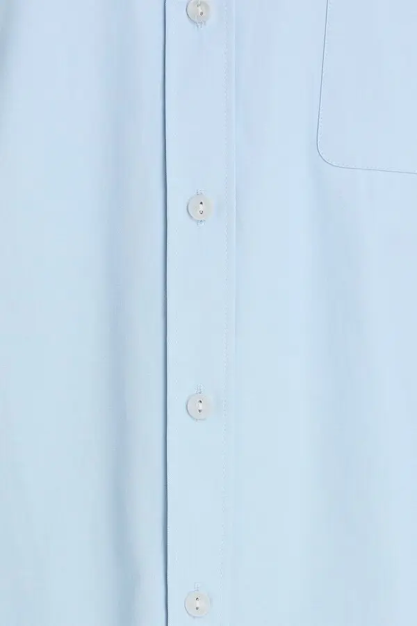 Vince Cotton-twill Shirt With Classic Collar And Buttoned Cuffs - Light Blue