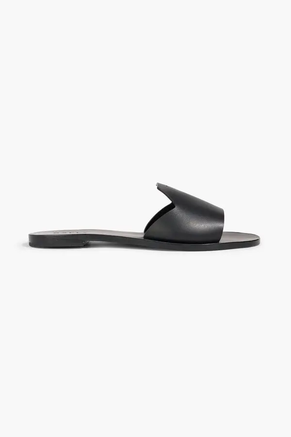 Bally Positano Leather Slides - Black