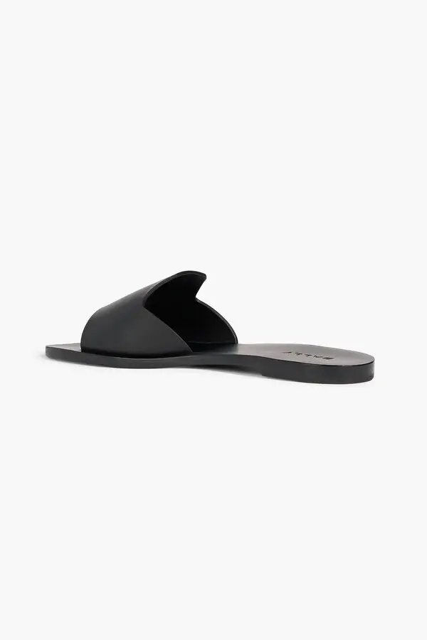 Bally Positano Leather Slides - Black