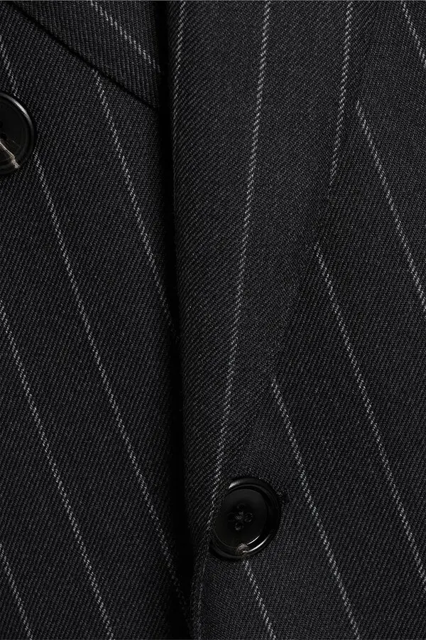 TOM FORD Doublebreasted Pinstriped Cupro And Silkblend Twill Suit - Charcoal