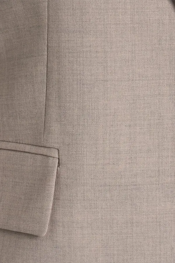 Theory Wool-blend Blazer - Mushroom