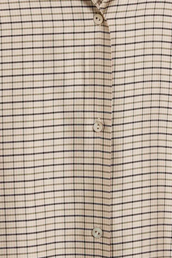 Vince Checked Satin Shirt