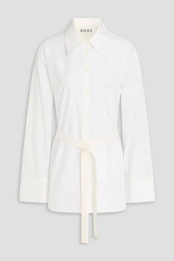 RÓHE Cotton-poplin Shirt With Paneled Cutout Waist