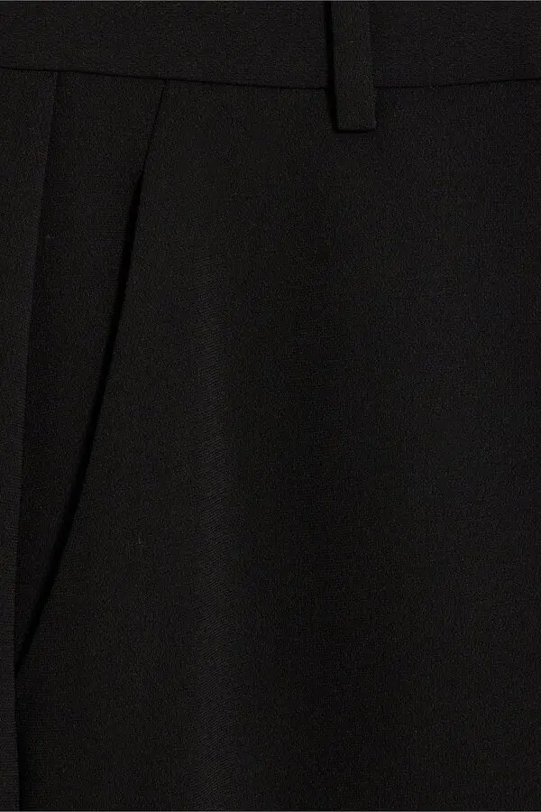 Theory Crepe Midi Skirt With Slit - Black