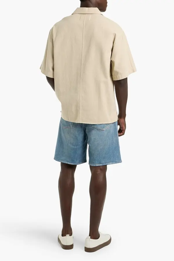 Rag & Bone Fit 4 Miramar Denim Effect Print French Cotton-terry Shorts