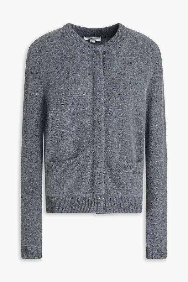 Vince Mélange Cashmere Cardigan - Gray