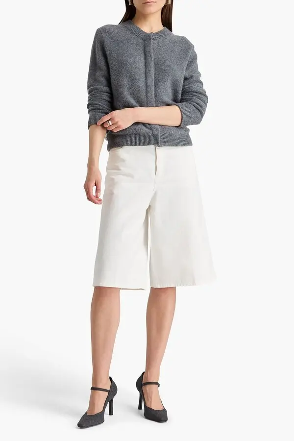 Vince Mélange Cashmere Cardigan - Gray