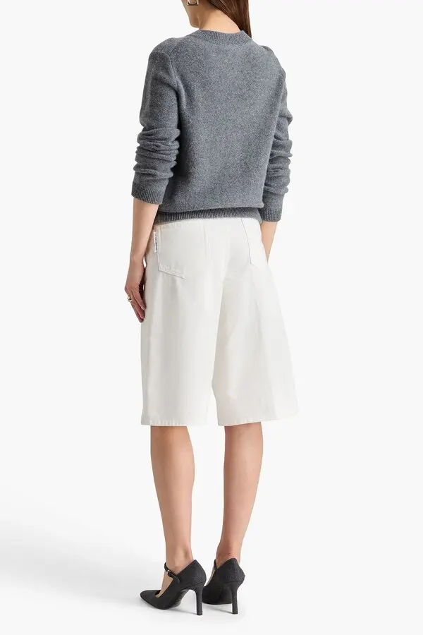 Vince Mélange Cashmere Cardigan - Gray