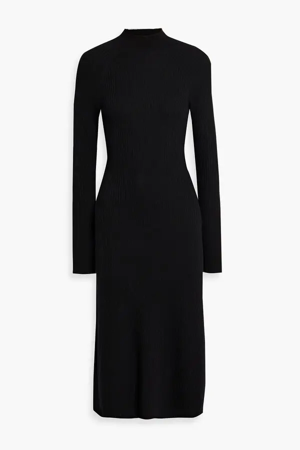 Theory Ribbed Merino Wool-blend Midi Dress