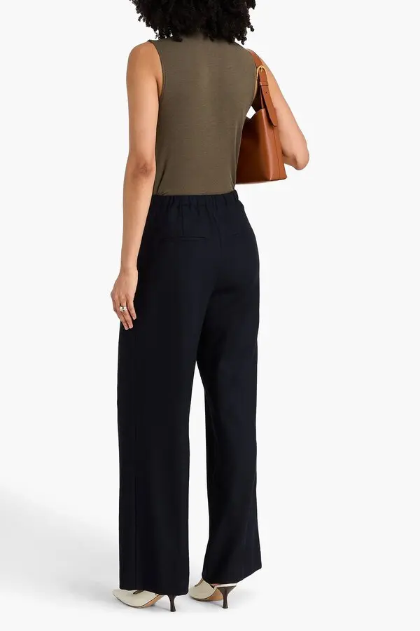 Vince Pleated Felt Wide-leg Pants