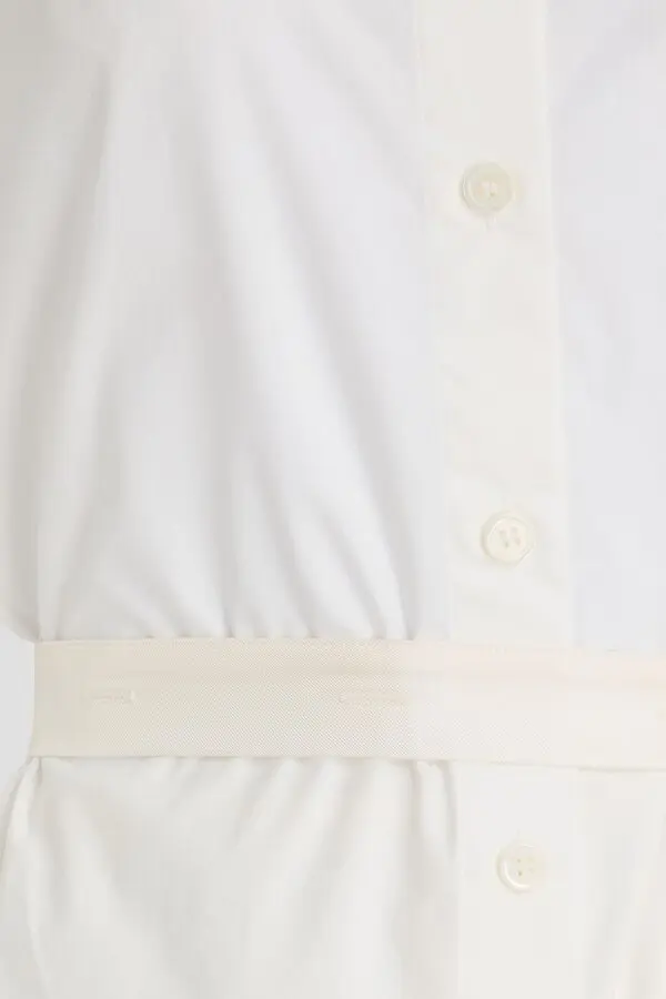 RÓHE Paneled Cotton-poplin Midi Shirt Dress
