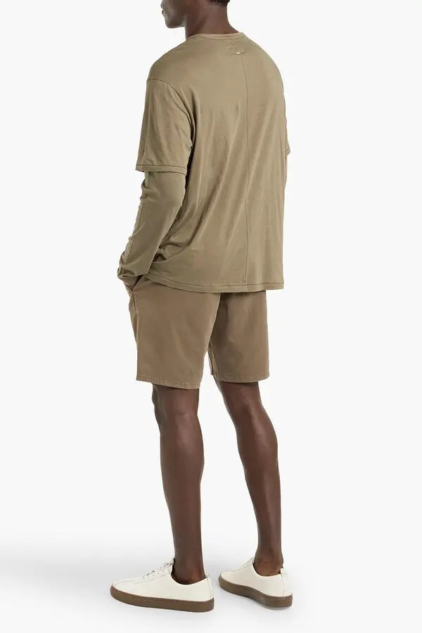 Rag & Bone Standard Cotton-blend Twill Chino Shorts - Taupe