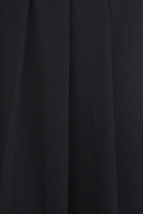 RÓHE Pleated Twill Midi Skirt