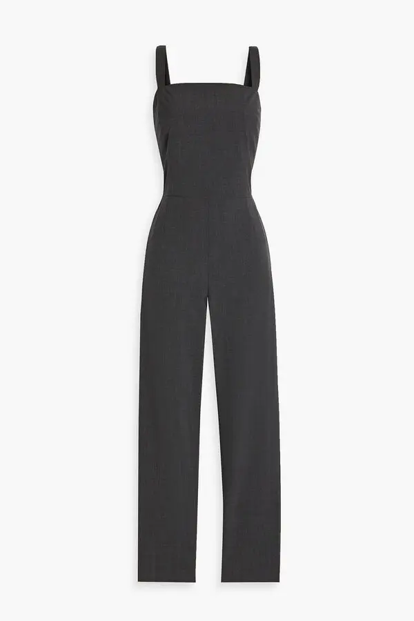 Theory Wool-blend Jumpsuit - Dark Gray