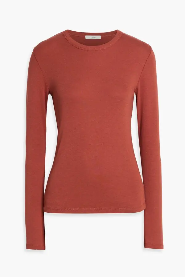 Vince Pima Cotton And Modal-blend Jersey Top