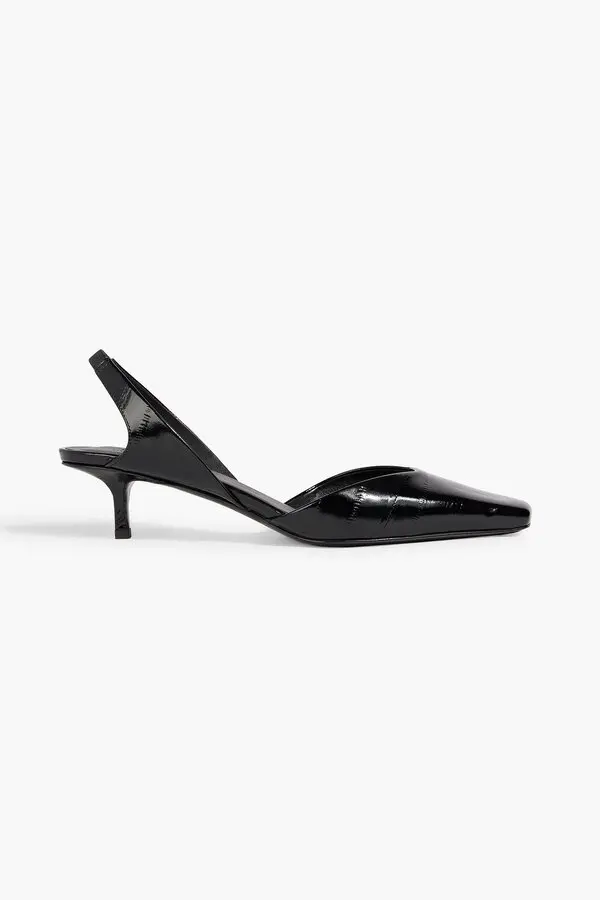 Loulou De Saison Hyde Patent Leather Slingback Pumps