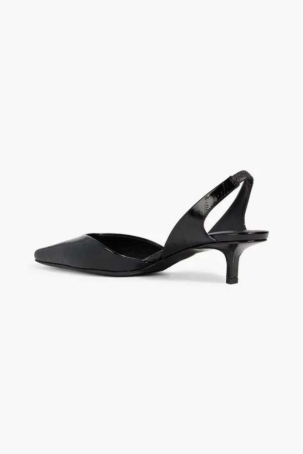 Loulou De Saison Hyde Patent Leather Slingback Pumps