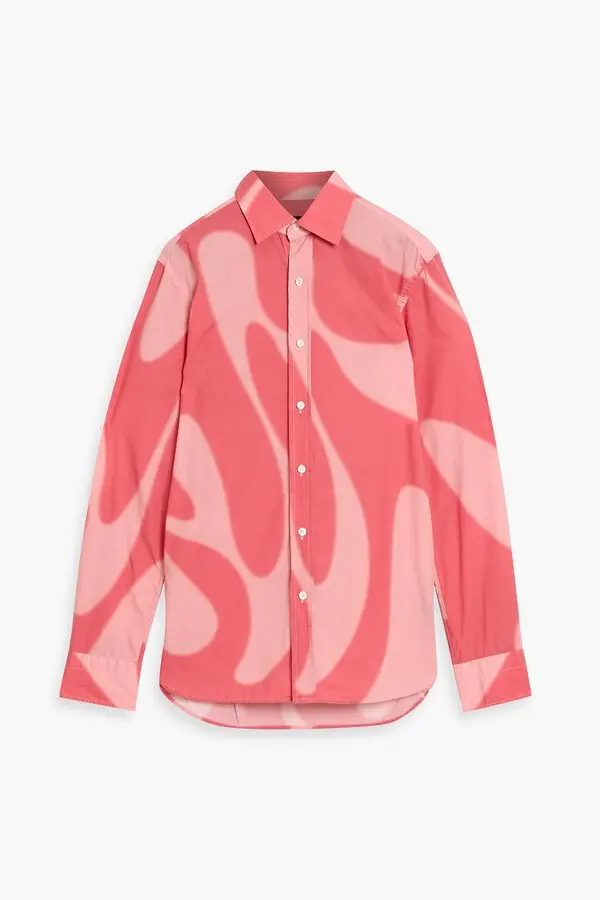 TOM FORD Printed Cotton And Lyocellblend Shirt - Fuchsia