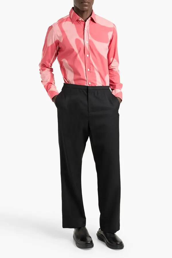 TOM FORD Printed Cotton And Lyocellblend Shirt - Fuchsia
