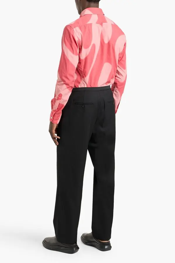 TOM FORD Printed Cotton And Lyocellblend Shirt - Fuchsia