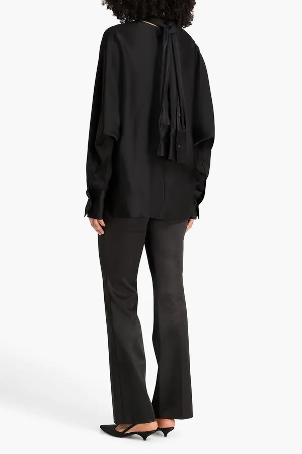 RÓHE Crepe De Chine Top With Fold-over Waist Ties