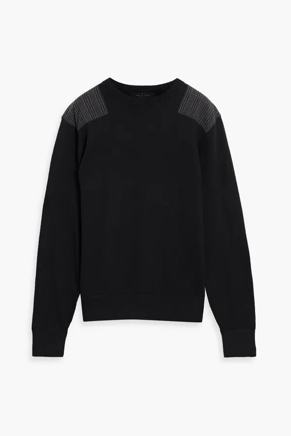 Rag & Bone Marco Checked Flannel And Cotton-blend Sweater