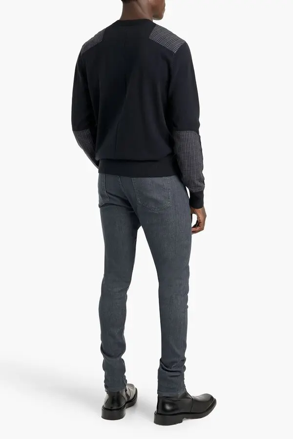 Rag & Bone Marco Checked Flannel And Cotton-blend Sweater