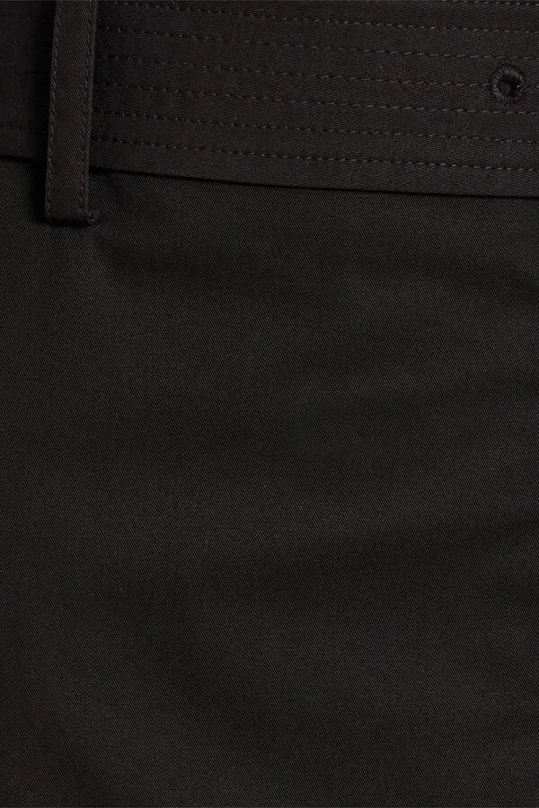 Vince Belted Cotton-twill Midi Skirt