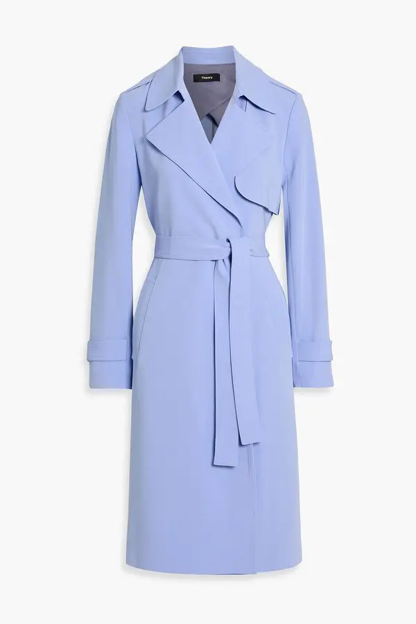 Theory Crepe Trench Coat - Lavender