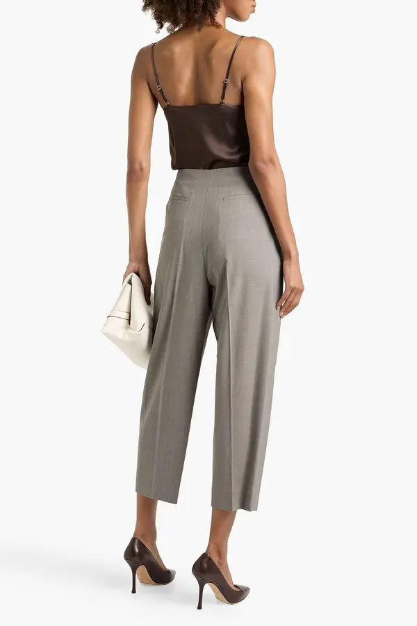 Theory Pleated Wool-blend Tapered Pants