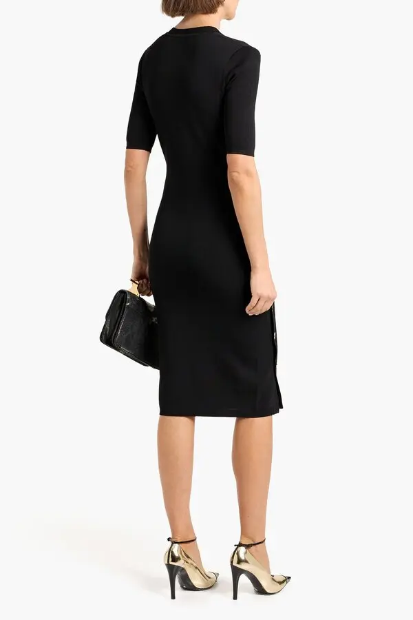 Altuzarra Ribbed Knit Dress With Button Detail