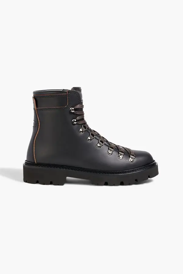 Bally Wardel Leather Combat Boots