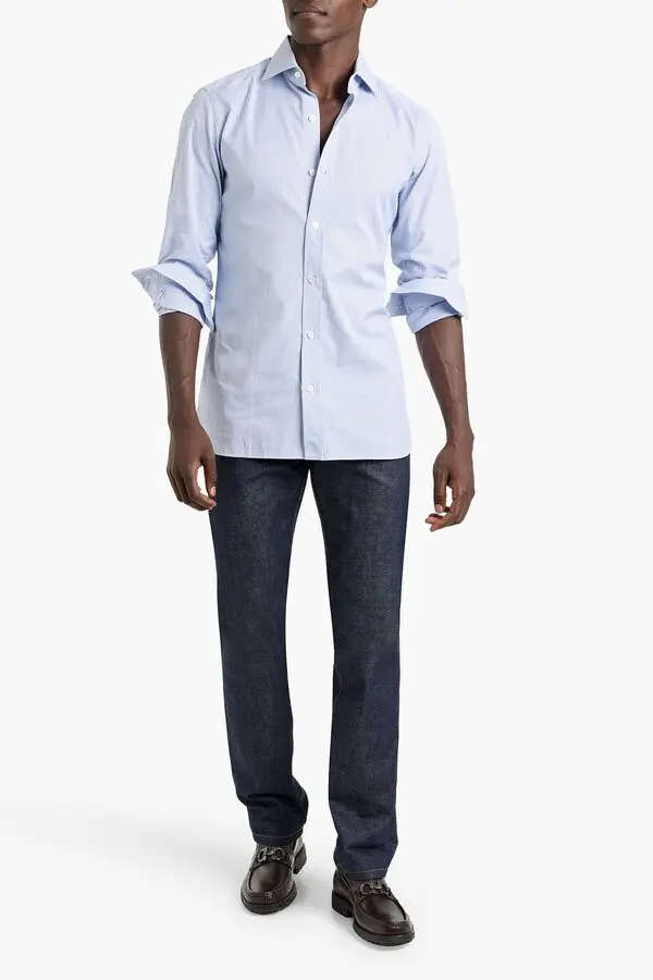 TOM FORD Gingham Cottonjacquard Shirt