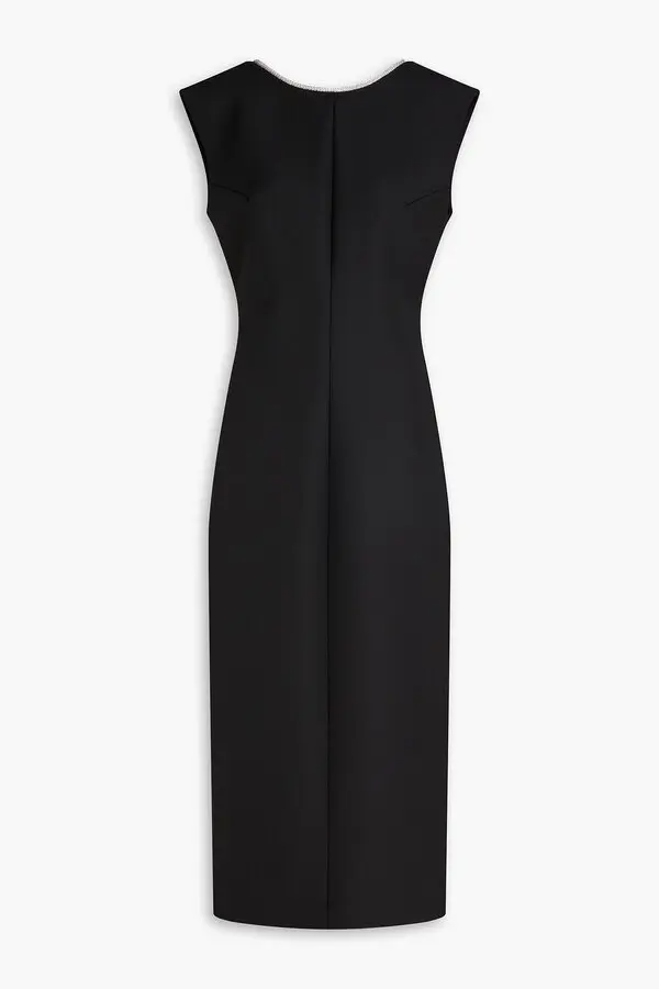 RÓHE Crystal-embellished Grain De Poudre Wool-blend Maxi Dress