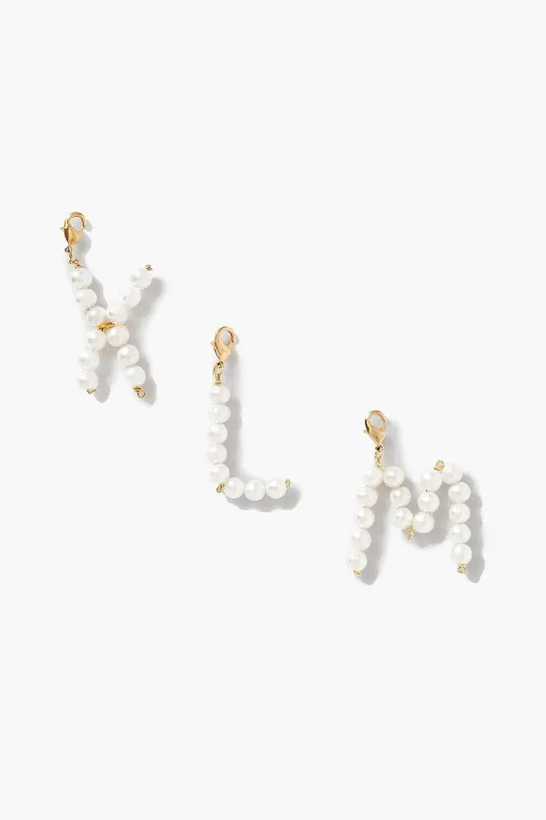 Timeless Pearly Letter Tone Pearl Pendant - Gold