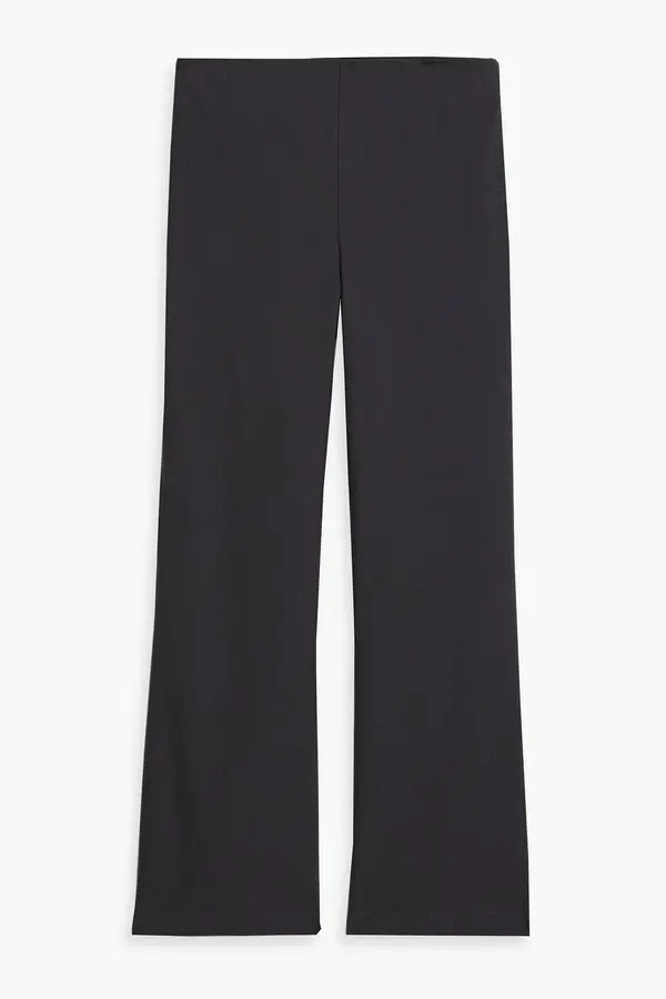 Theory Cotton-blend Twill Kickflare Pants - Charcoal