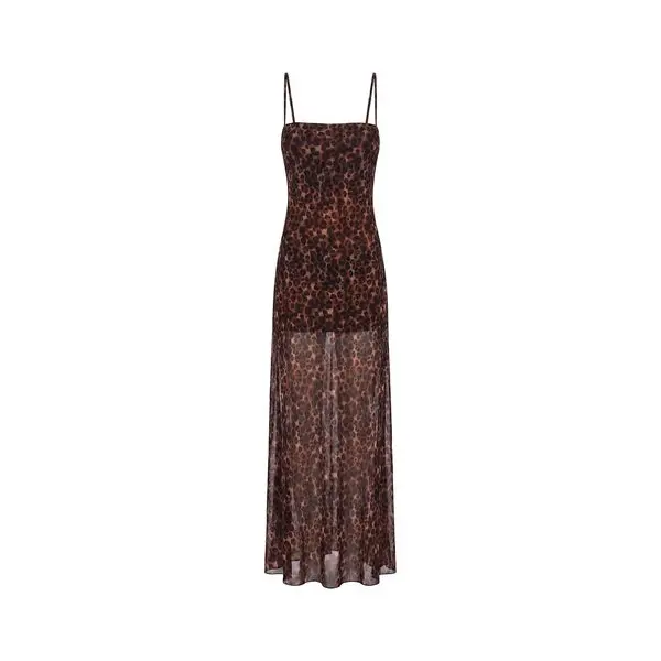 SUNKISSED Leopard Print Maxi Dress - Brown