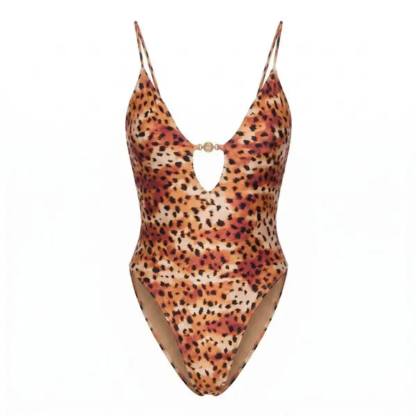 SUNKISSED La Sirena One-piece Swimsuit In Leopard Print - Gold