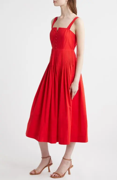 Moon River Pintuck Pleat Midi Dress