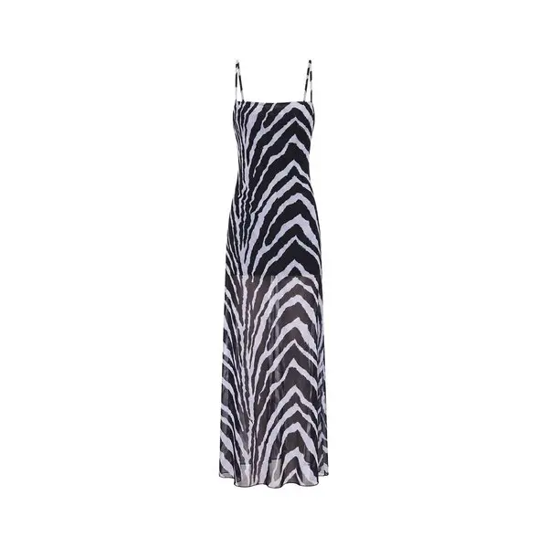 SUNKISSED Zebra Print Maxi Dress - White