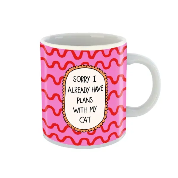 THE PAPER TAIL Cat Plans Coffee Mug - Brown