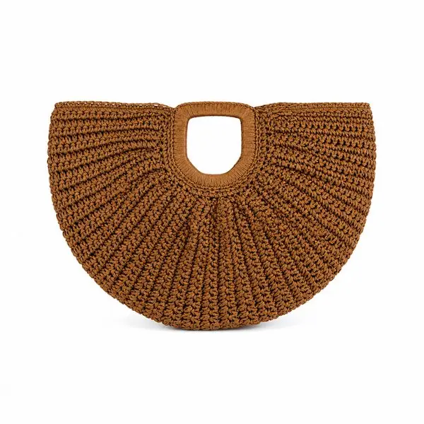 NUVV COLLECTION Natural Handwoven Raffia Tote Bag