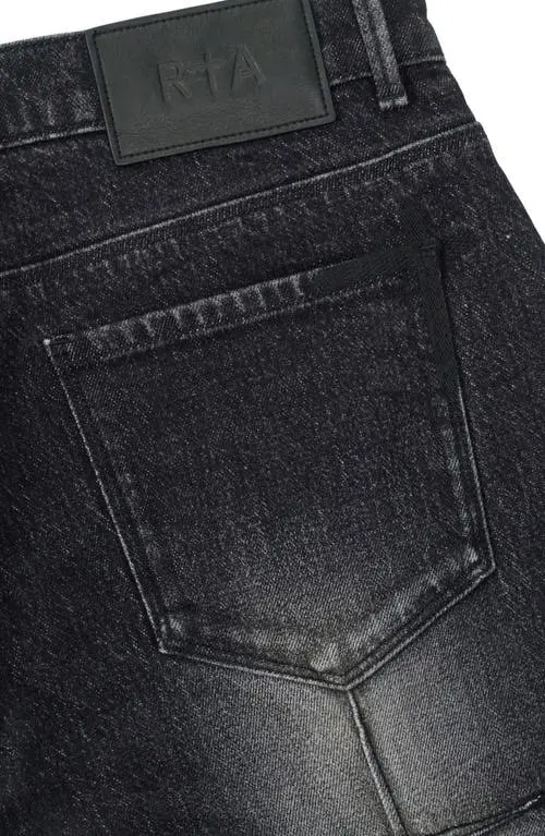 RtA Clayton Ripped Skinny Jeans - Fray Noir