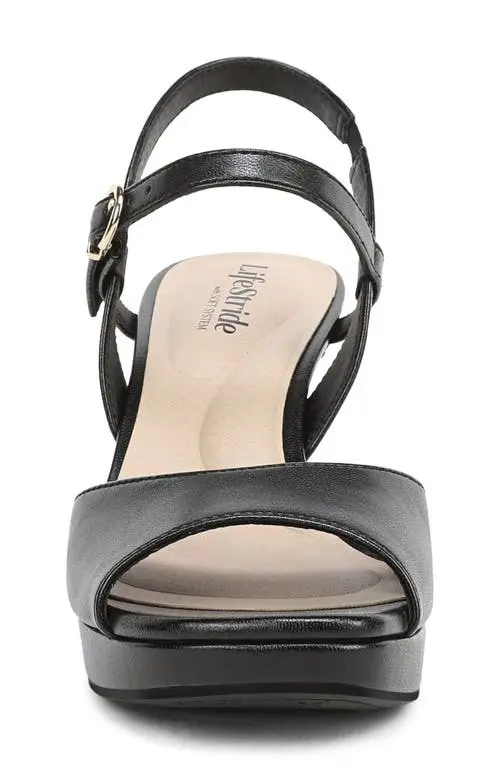 LIFESTRIDE Gwendolyn Ankle Strap Platform Sandal - Blackfa
