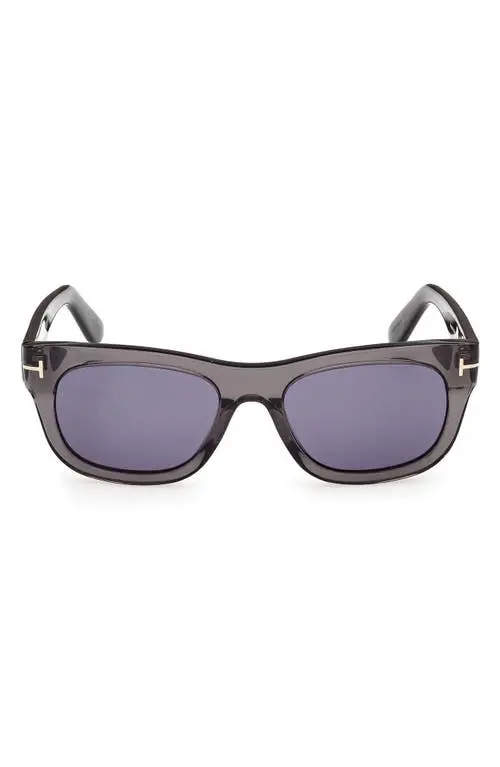 TOM FORD 54mm Rectangular Sunglasses - Grey/other/blue