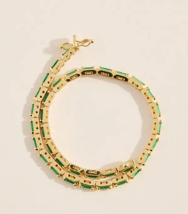 SUZANNE KALAN Yellow Emerald Tennis Bracelet - Gold