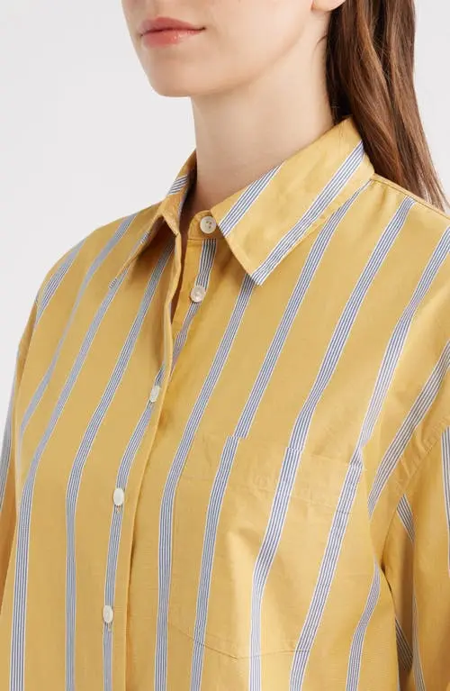 Madewell The Easy Shirt Striped Cotton Poplin Button-up - Chantrelle