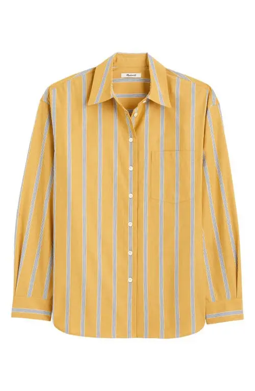 Madewell The Easy Shirt Striped Cotton Poplin Button-up - Chantrelle